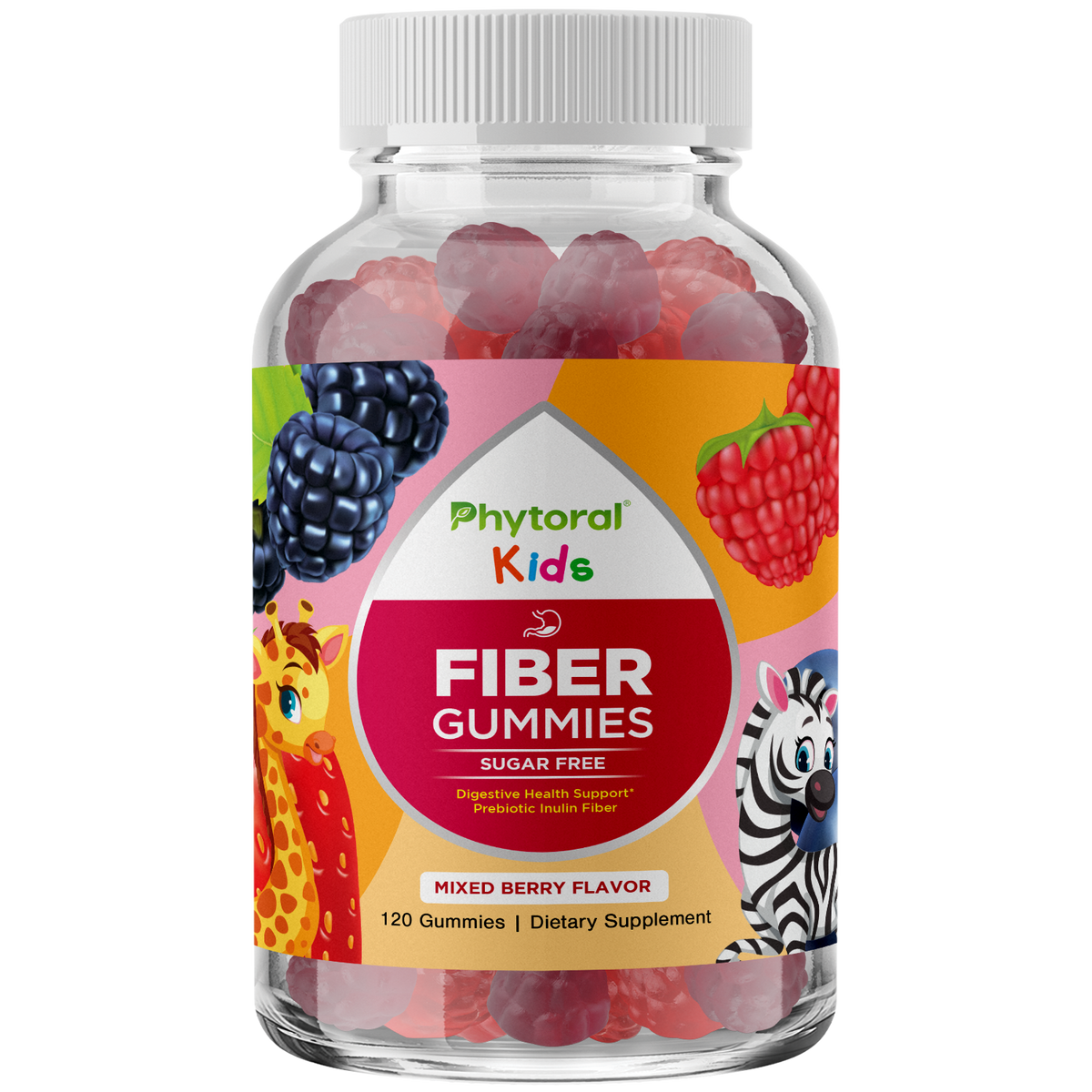 Kids Fiber Gummies Sugar Free - 120 Gummies – Phytoral Vitamin Gummies
